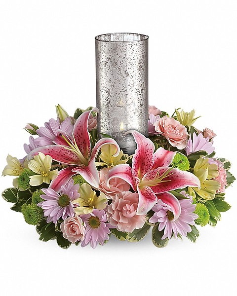 Silk Flower Centerpieces Hurricane Glow Of Gratitude Centerpiece