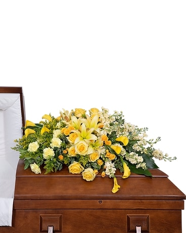 Radiant Remembrance Casket Spray in West Allis WI - Locker's Florist
