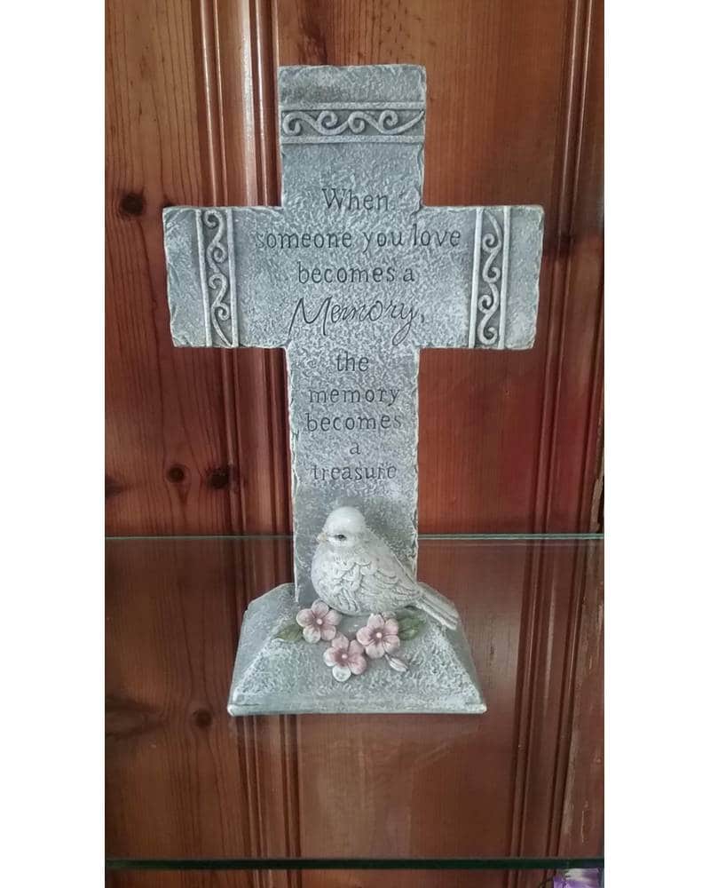 Resin Cross with Dove in Henderson KY - Shaw's Flowers, Inc.