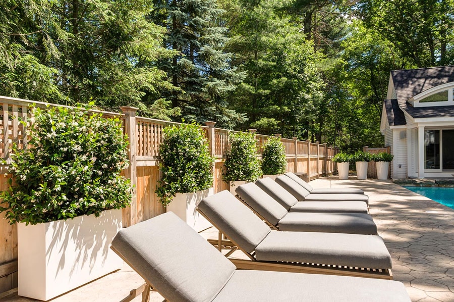 Wooded Poolside & Patio Gallery | Winston Flowers