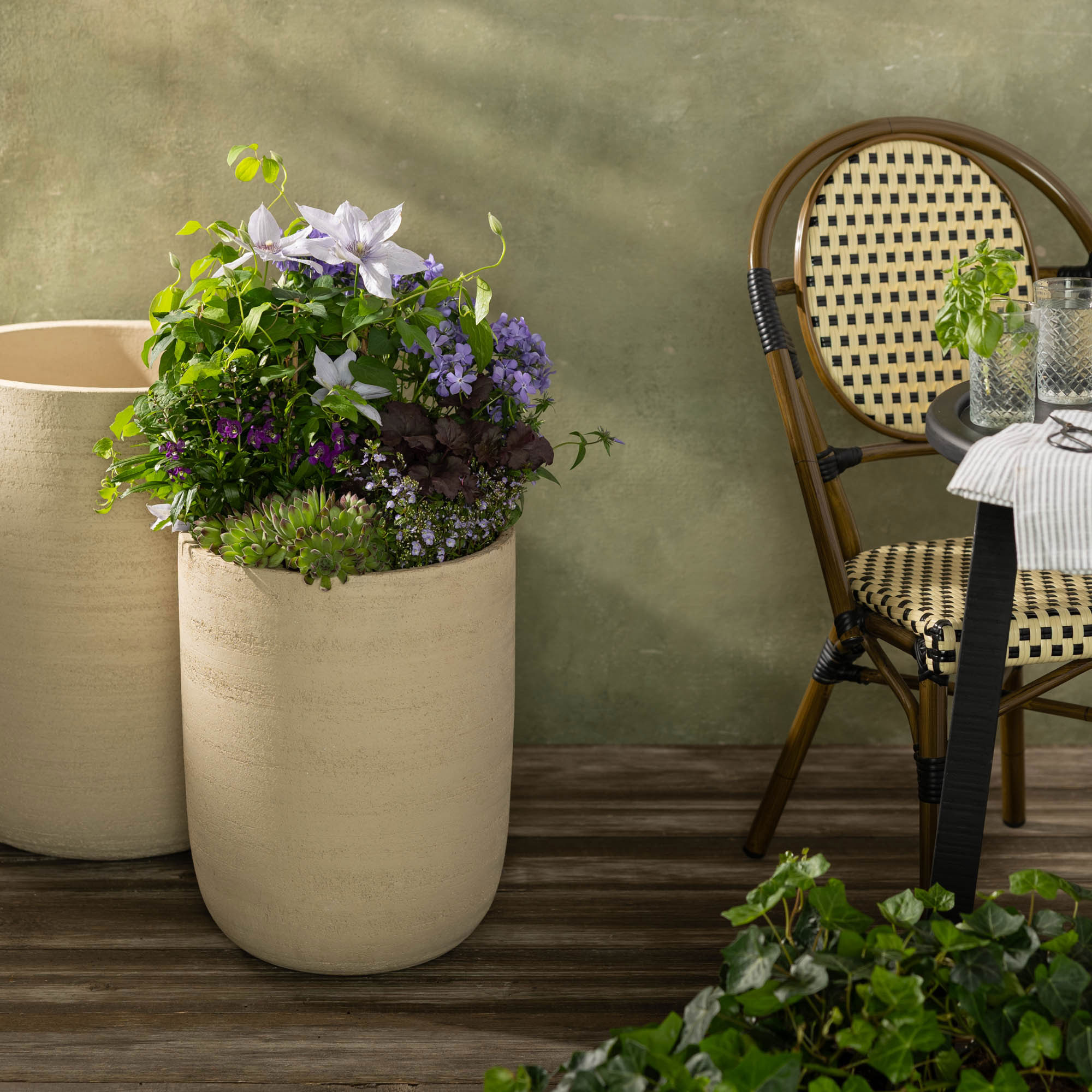 Outdoor Seasonal Planting in Seaport Pot in Boston MA - Winston Flowers