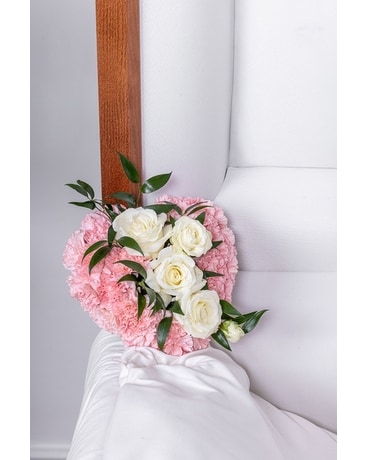 Graceful Carnations Heart Casket Insert - Bo-Ty Walker Florist