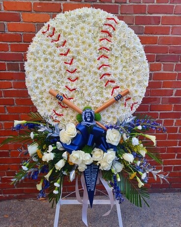 Custom ODU Baseball Funeral Spray in Virginia Beach VA - Virginia Beach ...