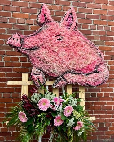 Custom Pig Funeral Spray in Virginia Beach VA - Virginia Beach Florist, Inc