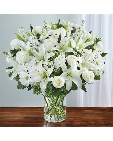 Premium Lilies And Roses In White in Jupiter FL - Anna Flowers of Jupiter
