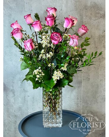 One Dozen Lavender Roses in Fort Worth TX - TCU Florist & Flower Delivery