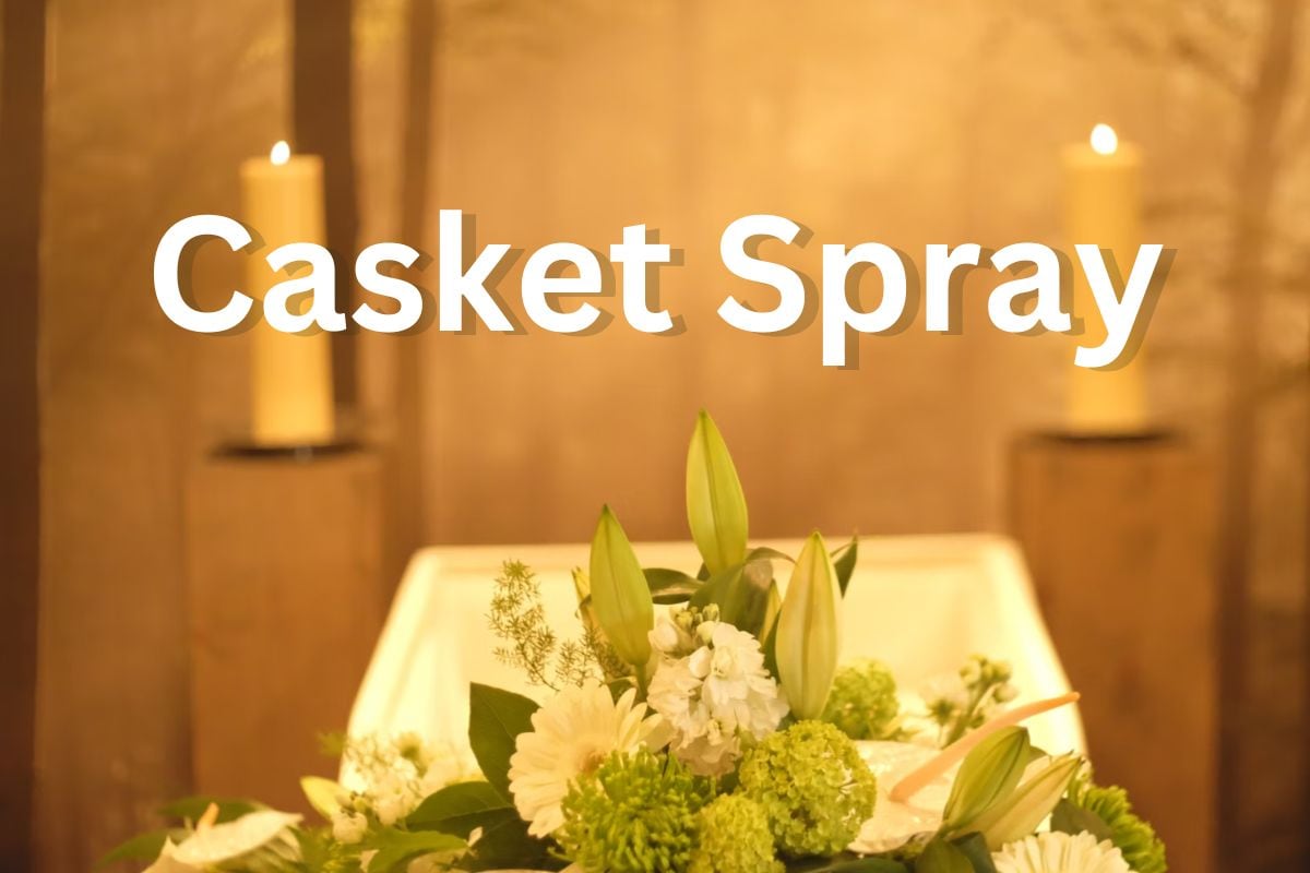 casket spray flowers for funeral