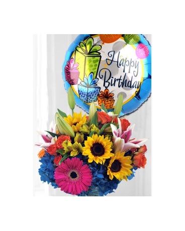 Seasonal with Balloon in Needham MA - Needham Florist