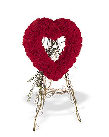 Carnation 'Heart' Standing Spray - Piccolo's Florist