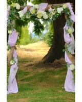 hydrangeas wedding arch