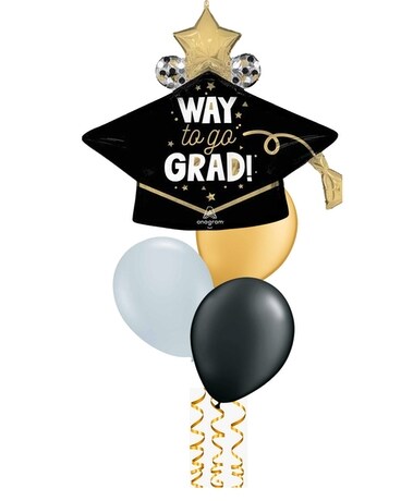 Way to Go Grad Cap Supershape Balloon Bouquet in Chatham ON - Pizazz ...