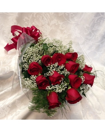 Red Roses Wrapped Bouquet in Aston PA - Wise Originals Florists & Gifts