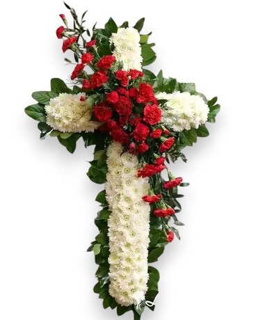 Hope and Honor Standing Cross Spray in Fond Du Lac WI - Haentze Floral Co