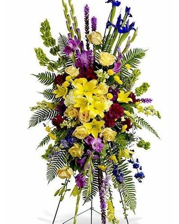 In Loving Memory Standing Spray in Fond Du Lac WI - Haentze Floral Co