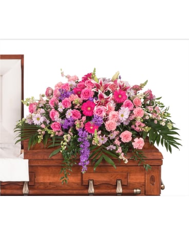 Lavender Tribute Casket Spray in Carrollton TX - In Bloom Flowers ...