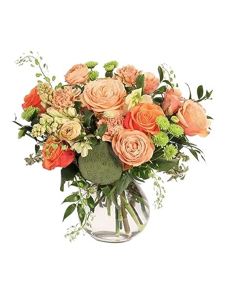 Peach Flower Centerpieces
