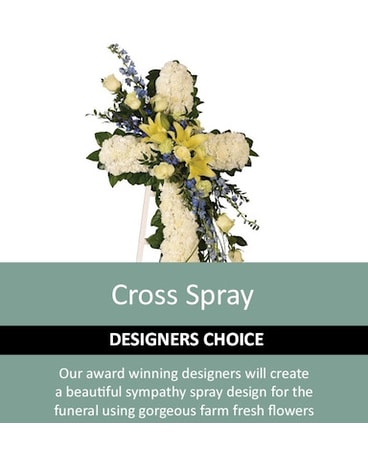 Cross Spray on Easel in Indianapolis IN - Steve's Flowers and Gifts