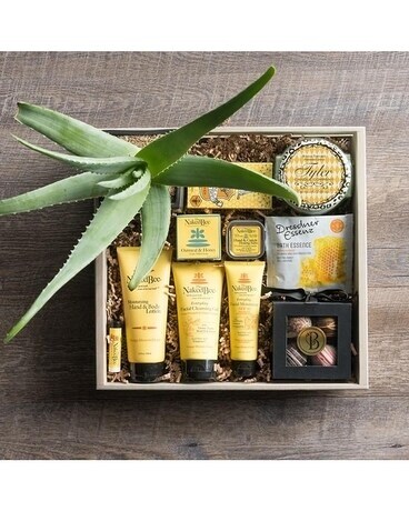 Bee Pampered Spa Crate in Reno NV - Bumblebee Blooms Flower Boutique
