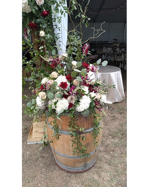Whiskey Barrel Flower Arrangements