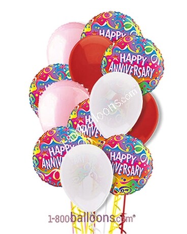 Happy Anniversary Colors - 1-800 Balloons