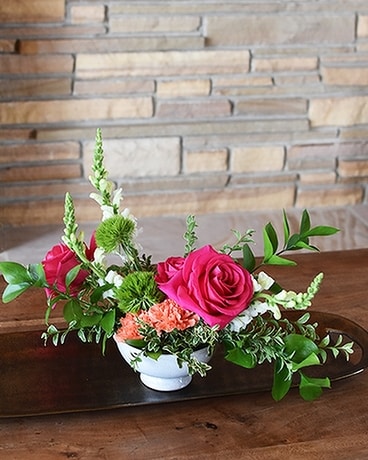 Crescent Flower Arrangement