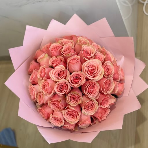 Light Pink Roses Ramo Buchon 50 Roses in El Paso TX - Angie's Flowers