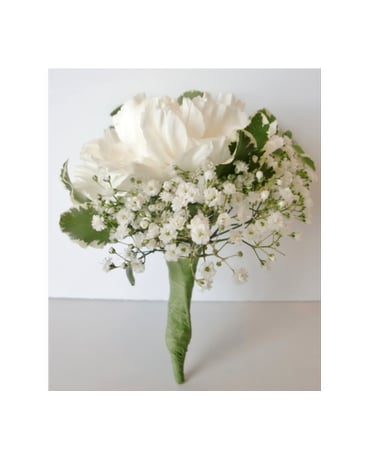 White Carnation Boutonniere in Nashville TN - Flowers By Louis Hody