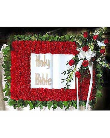 Bible Funeral Flower