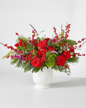Big Red Bow Bouquet in Chicago IL - La Salle Flowers & Chicago Flower ...
