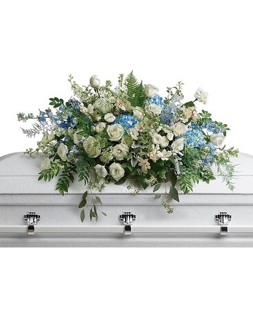 Tender Remembrance Casket Spray in St. Petersburg FL - Jennie's Flowers ...