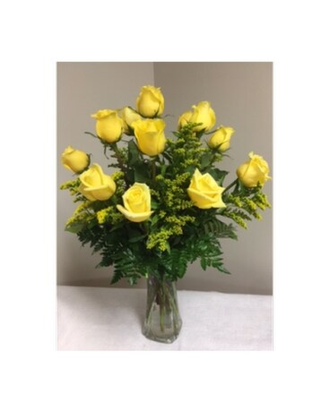 One Dozen Yellow Roses in Laurel MD - Rainbow Florist & Delectables